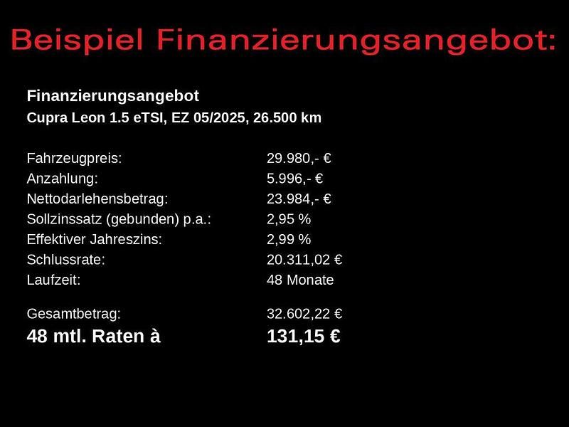 Gebraucht 2025 Cupra Leon 150 PS Limousine – Bayern (Händler) – 29.980 ...