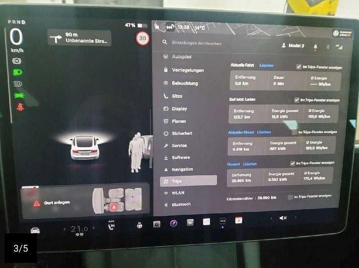 Gebraucht 2022 Tesla Model 3 283 PS Limousine – 98587 Steinbach ...