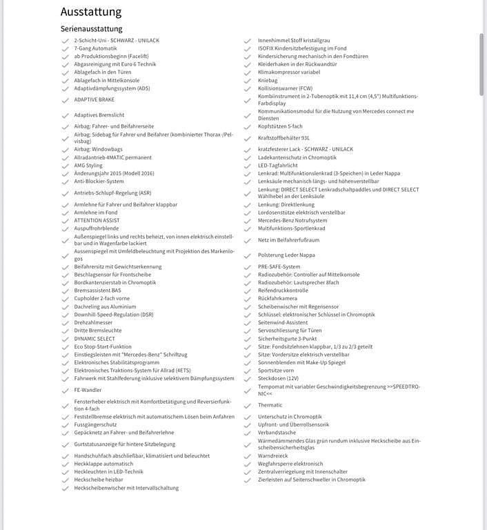 Gebraucht 2015 Mercedes GLE400 333 PS SUV – Nordrhein-Westfalen (Privat ...