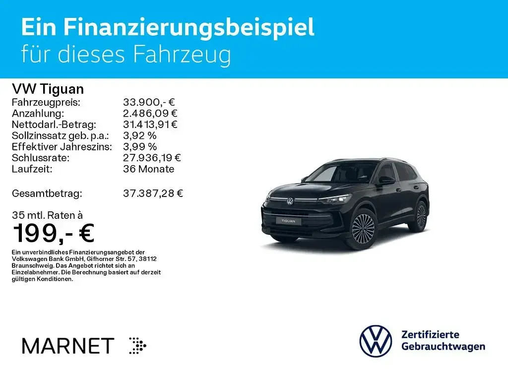 Gebraucht VW Tiguan Goal 150 PS (2025) in Mainz-Kastell (Wiesbaden ...