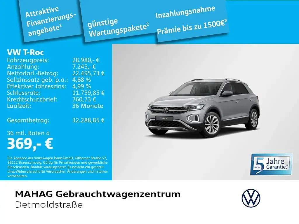Gebraucht VW T-Roc Style 150 PS (2025) in München - 28.980 € | AutoUncle