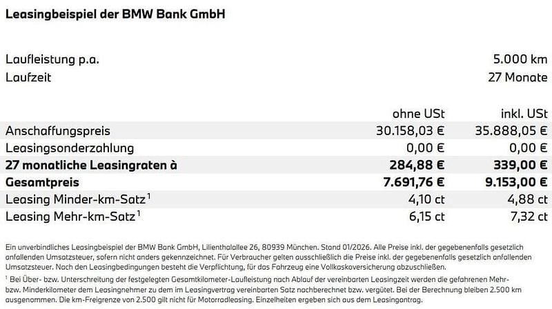 Neu 2026 BMW iX1 204 PS SUV – Bayern (Händler) – 37.037 € (Superpreis ...