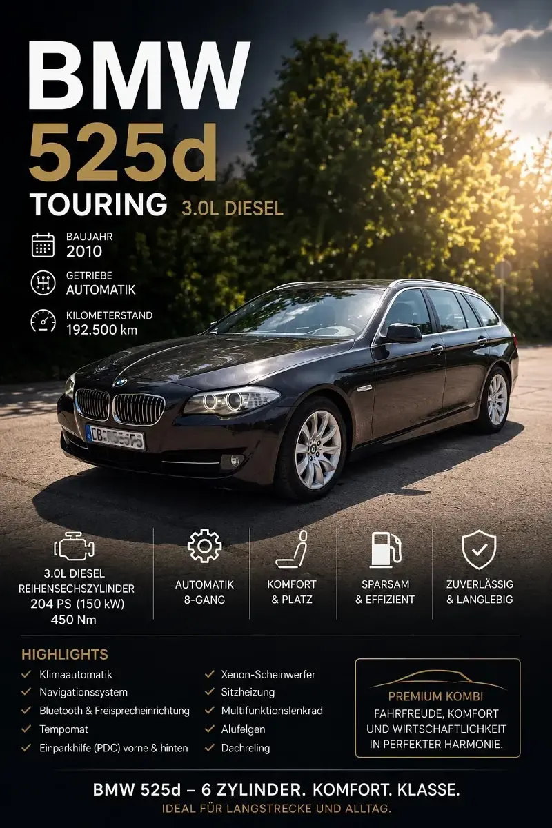 Gebraucht BMW 525 204 PS (2010) in Thüringen - Erfurt - 8.999 € | AutoUncle