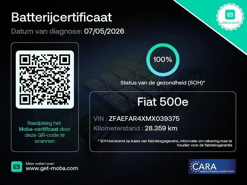 Occasion Fiat 500e Icon 118 PK (2021) in MC Harmelen - € 16.950 | AutoUncle
